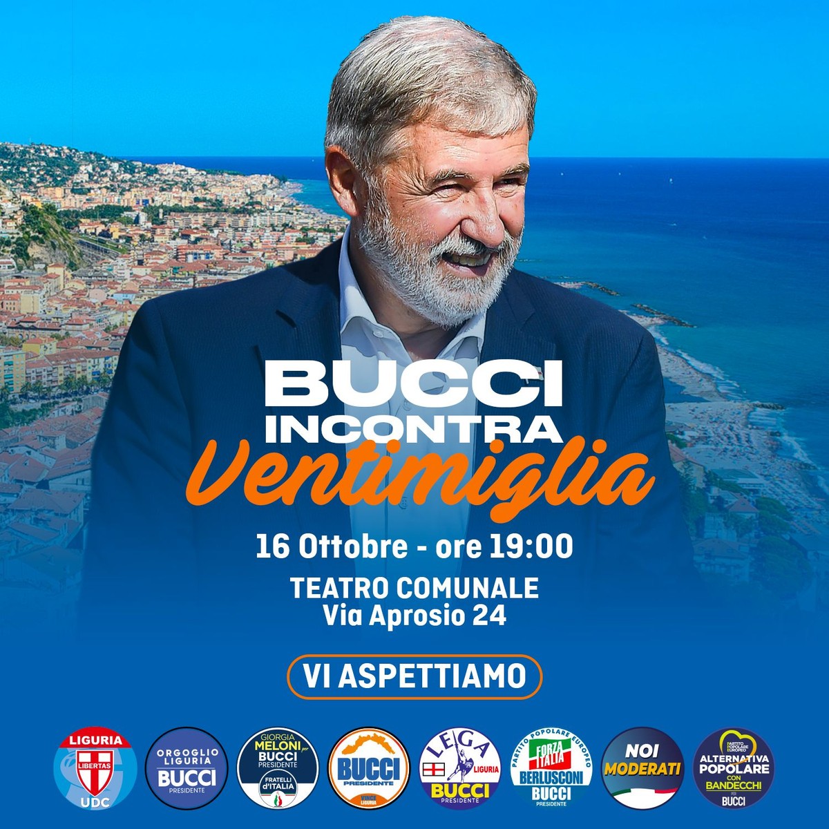 Elezioni, domani il candidato Bucci a Ventimiglia: alle 19 comizio al ...