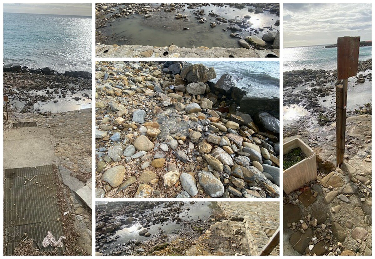 Sanremo, acqua scura e maleodorante alla Caletta del Bagnino: spiaggia ...