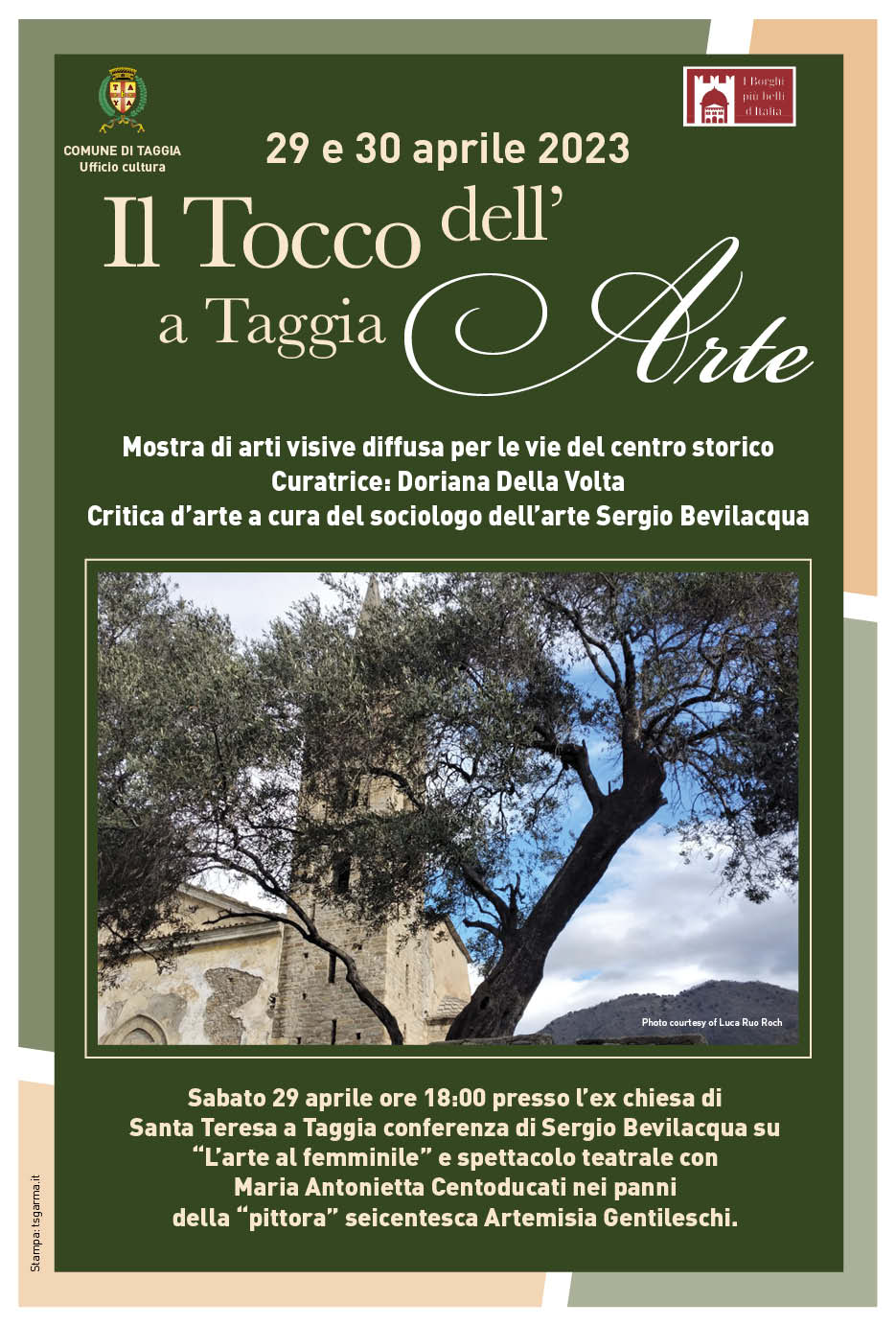 Taggia, dal 29 al 30 aprile torna la mostra diffusa “Il Tocco dell’Arte ...