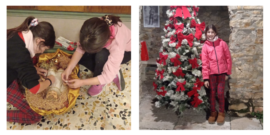 Seborga, due bambine riparano le dita della statuina di Gesù Bambino ...