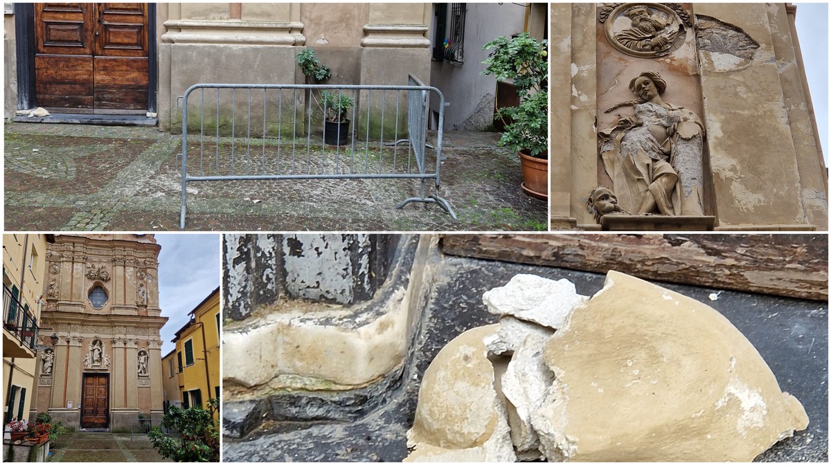 Caduta calcinacci da una chiesa di Badalucco: Don Angelo "In cassa non ...