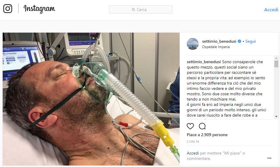 Imperia: malore per il fotografo Settimio Benedusi. Operato d'urgenza "Ringrazio infinitamente ...